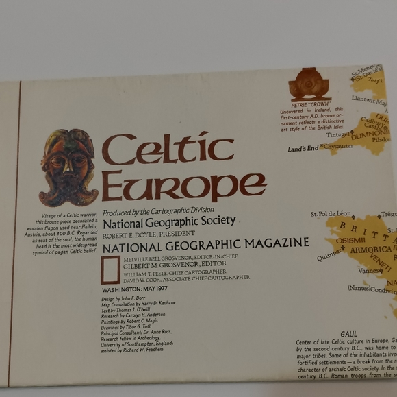 National Geographic | Other | Map Celtic Europe National Geographic 977 ...